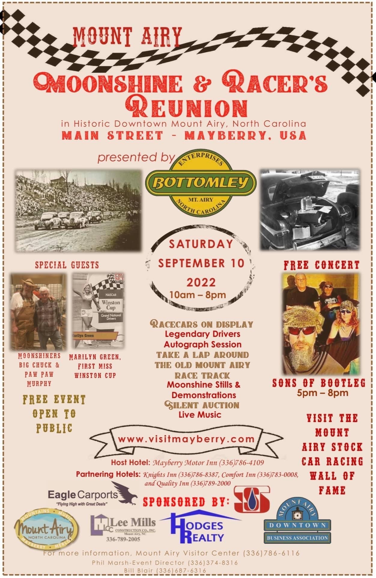 Moonshine & Racer's Reunion | Mayberry, NC